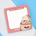 Dumpling Sticky Notes, Grid Kawaii Dim Sum Sticky Notes Cute Memo Pad ...