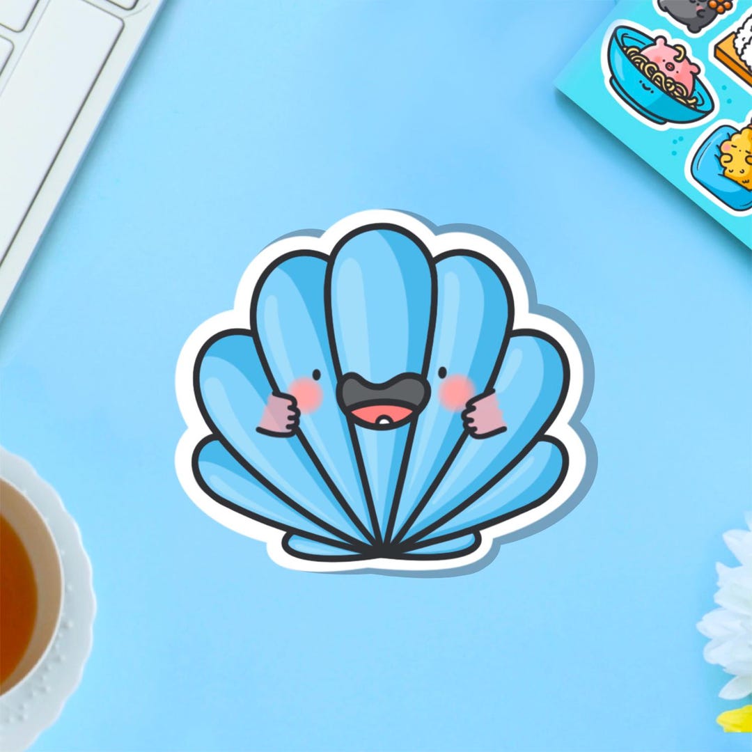 Sea Shell Vinyl Sticker | Kawaii Stickers, Sea Shell Stickers | Cute ...