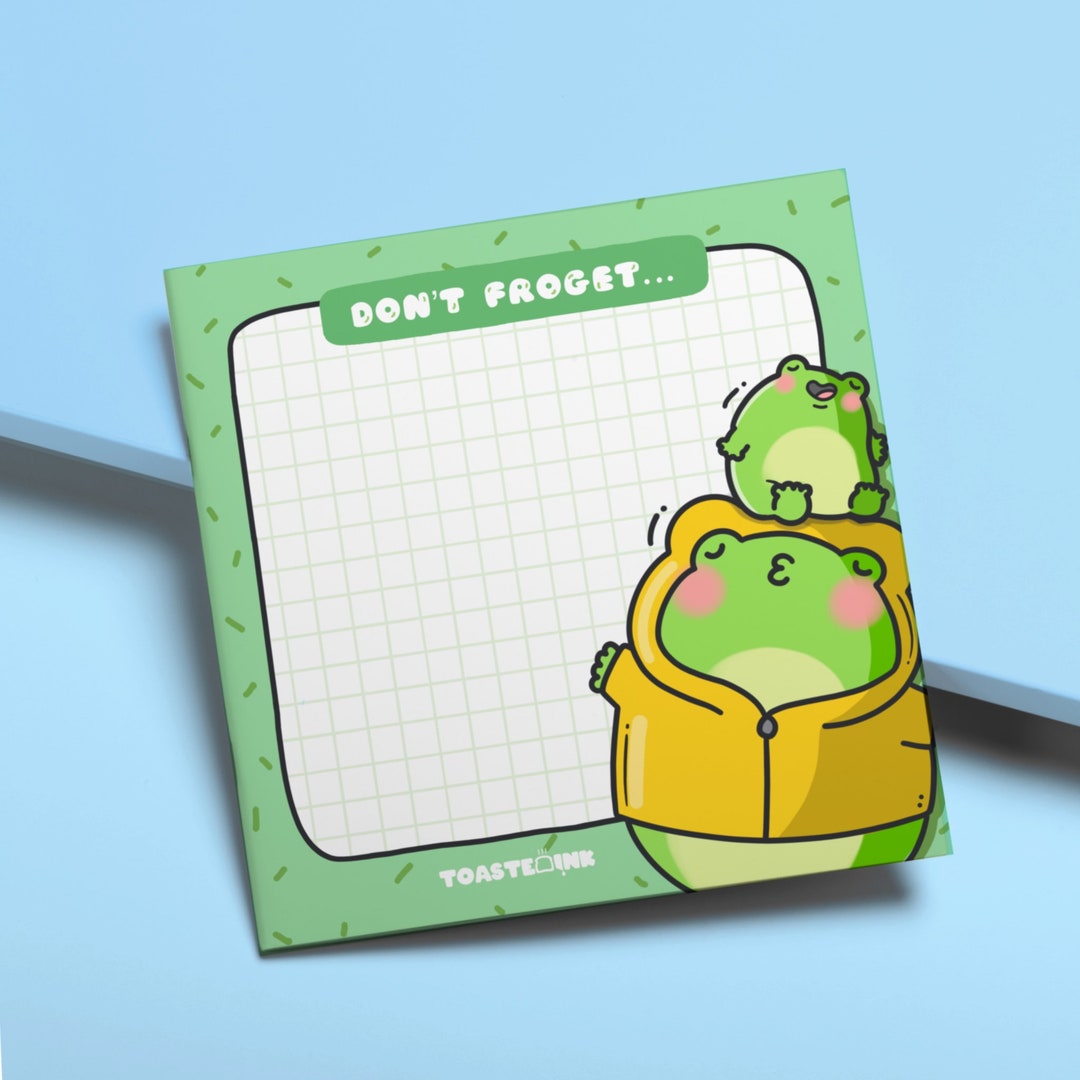Frog Sticky Notes, Mini Grid, Kawaii Design Sticky Notes | Cute Memo ...