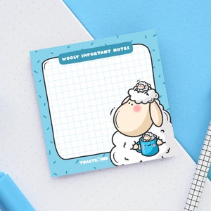 Sheep Sticky Notes, Mini Grid, Kawaii Design Sticky Notes | Cute Memo ...
