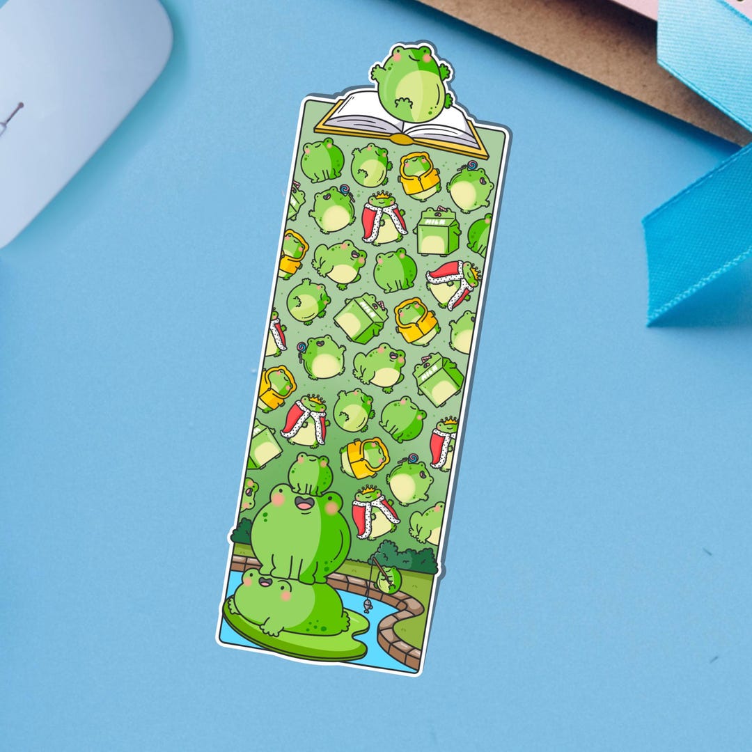 Frog Bookmark | Cute Kawaii Froggy Bookmark, Gifts for Friends, Family ...