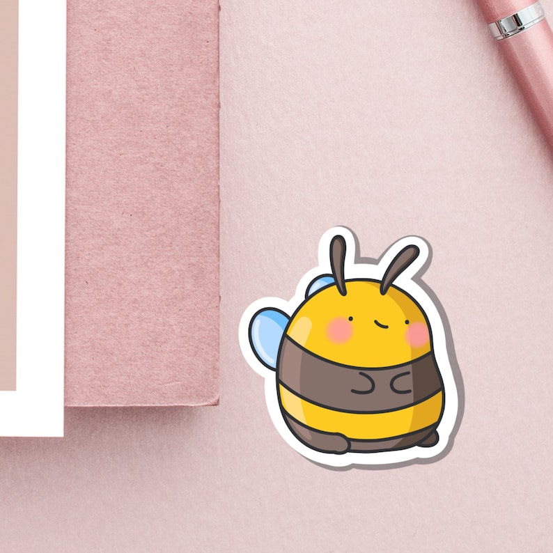 Cute Bumblebee Vinyl Sticker Kawaii Bee Stickers Cute | Etsy