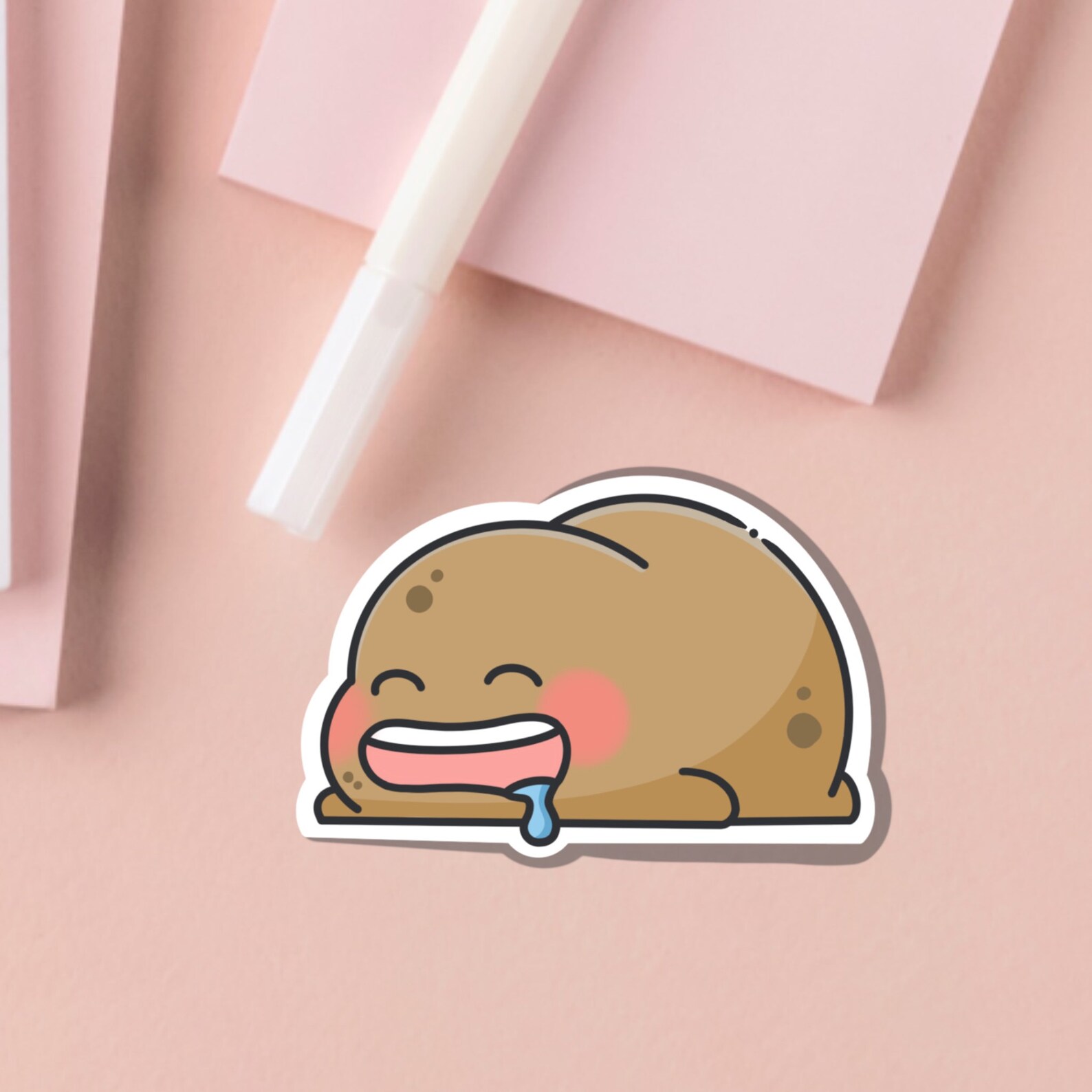 Sleeping Potato Vinyl Sticker Kawaii Sleeping Spud Stickers | Etsy