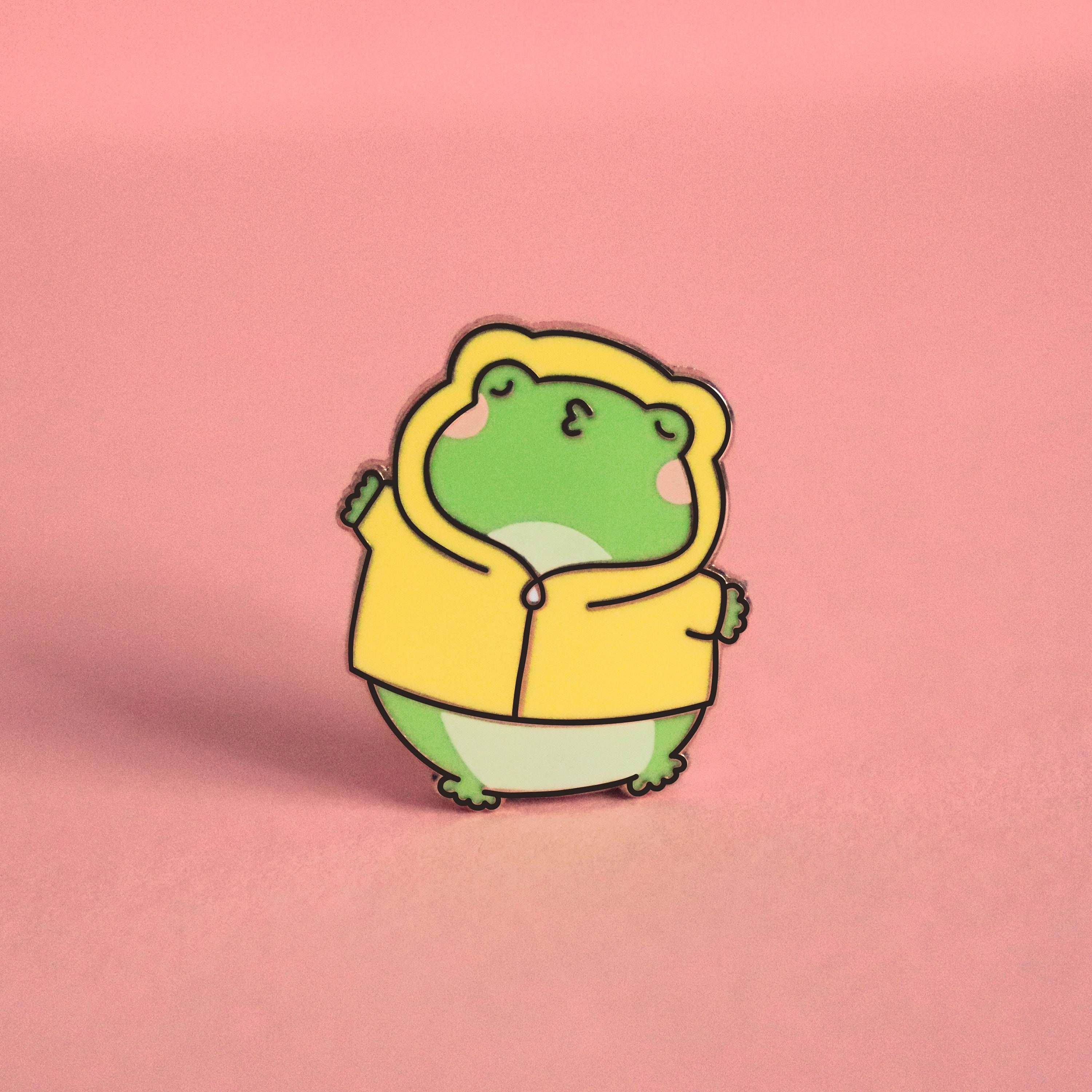 Kissing Frog Enamel Pin | Kawaii Frog Pin | Rose Gold Frog | Hard ...