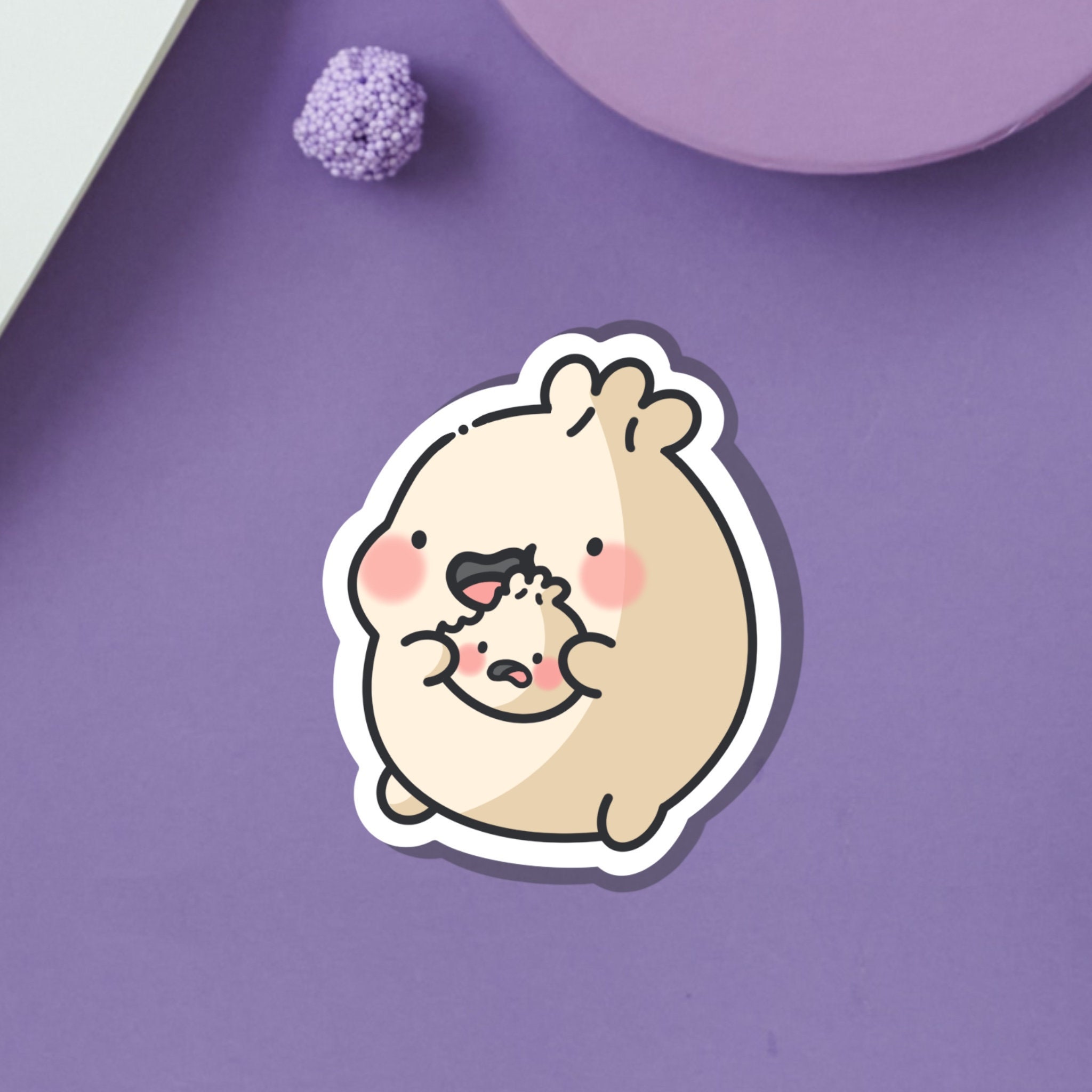 Dumpling Vinyl Sticker Kawaii Stickers Dumpling Stickers - Etsy
