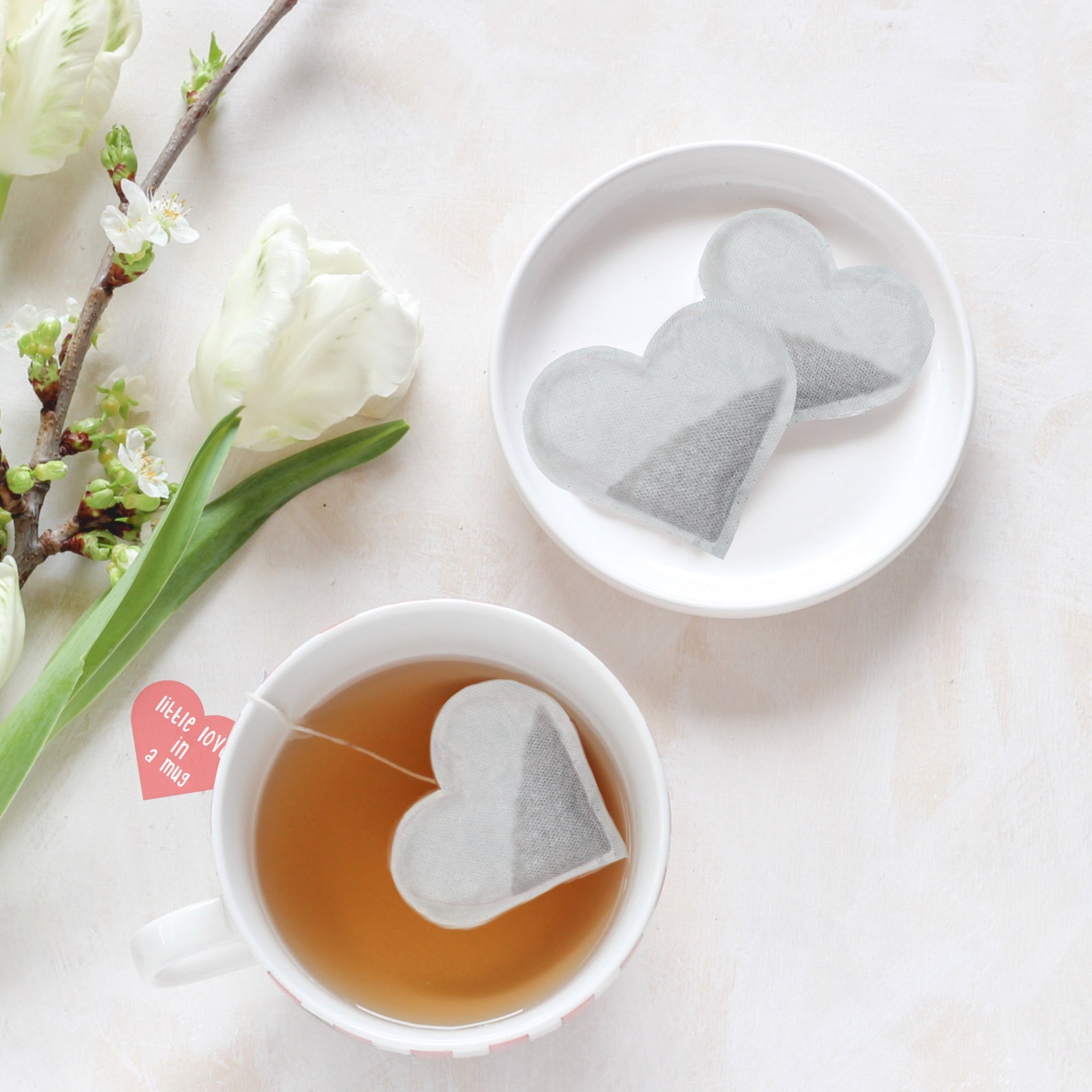 Heart Shaped Tea Bags POSITIVI-TEA Gift Box Box of 5 Love - Etsy UK