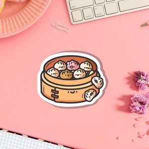 Steamed Buns Vinyl Sticker Kawaii Dim Sum Buns Stickers Cute Vinyl Buns ...