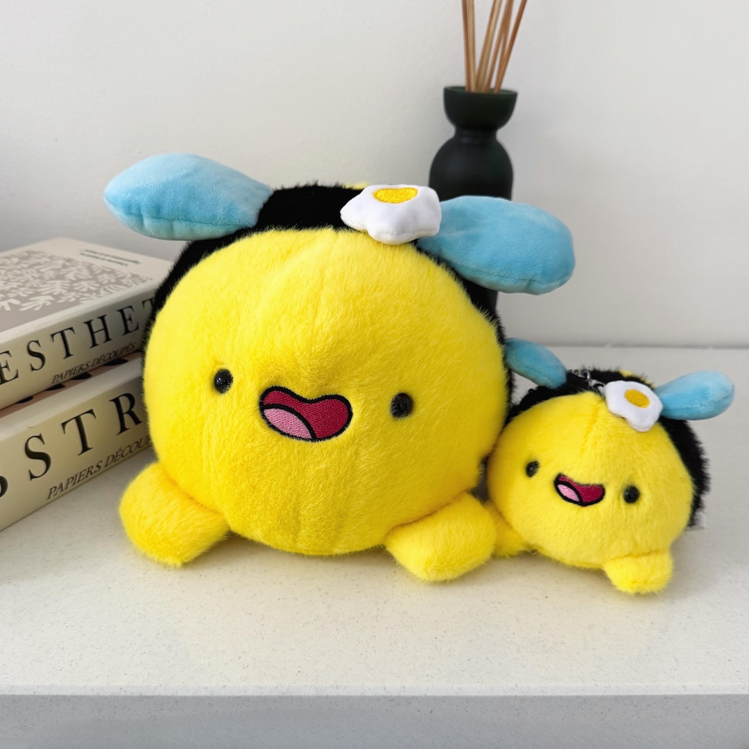 Bee Plush Toy & Keychain Set – Cute Bumblebee Plushies | Fuzzy Bee ...