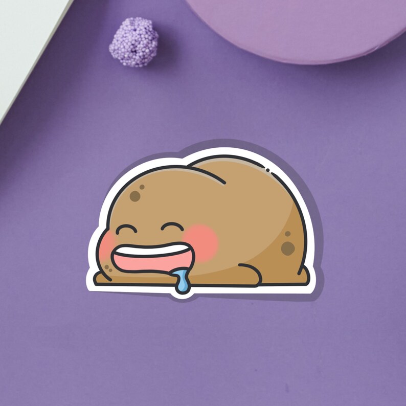 Sleeping Potato Vinyl Sticker Kawaii Sleeping Spud Stickers - Etsy