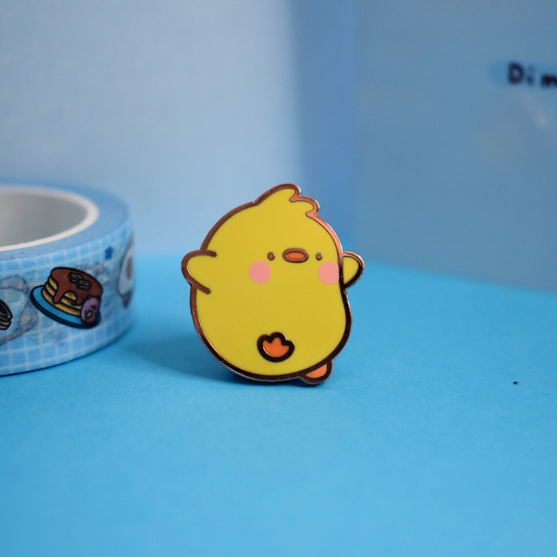 Cute Chick Enamel Pin Kawaii Chicken Pin Animals Rose | Etsy