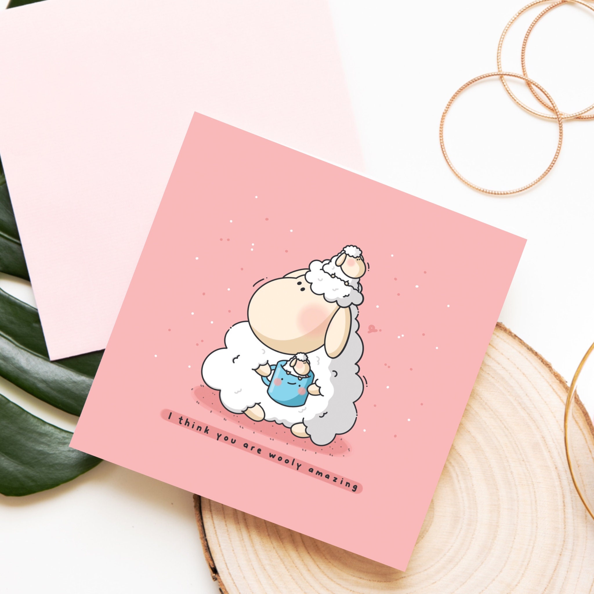 Cute Sheep Card Kawaii Sheep Card for Him Kawaii Birthday | Etsy