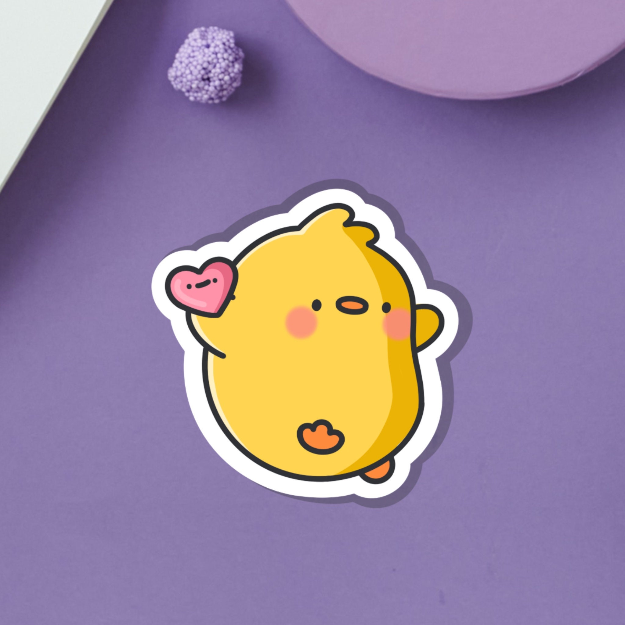 Cute Chick Vinyl Sticker Kawaii Chick Stickers Cute Vinyl - Etsy