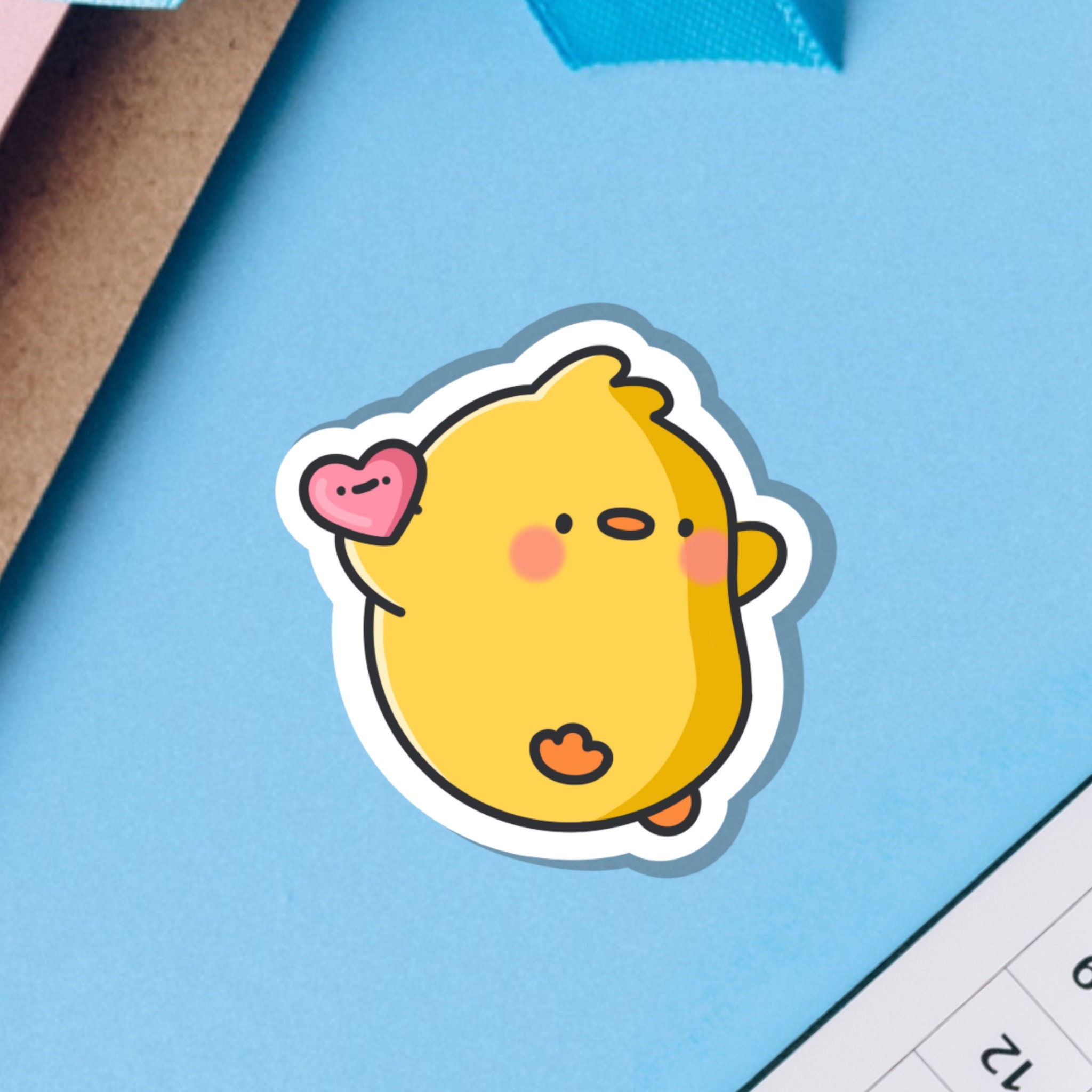 Cute Chick Vinyl Sticker Kawaii Chick Stickers Cute Vinyl - Etsy