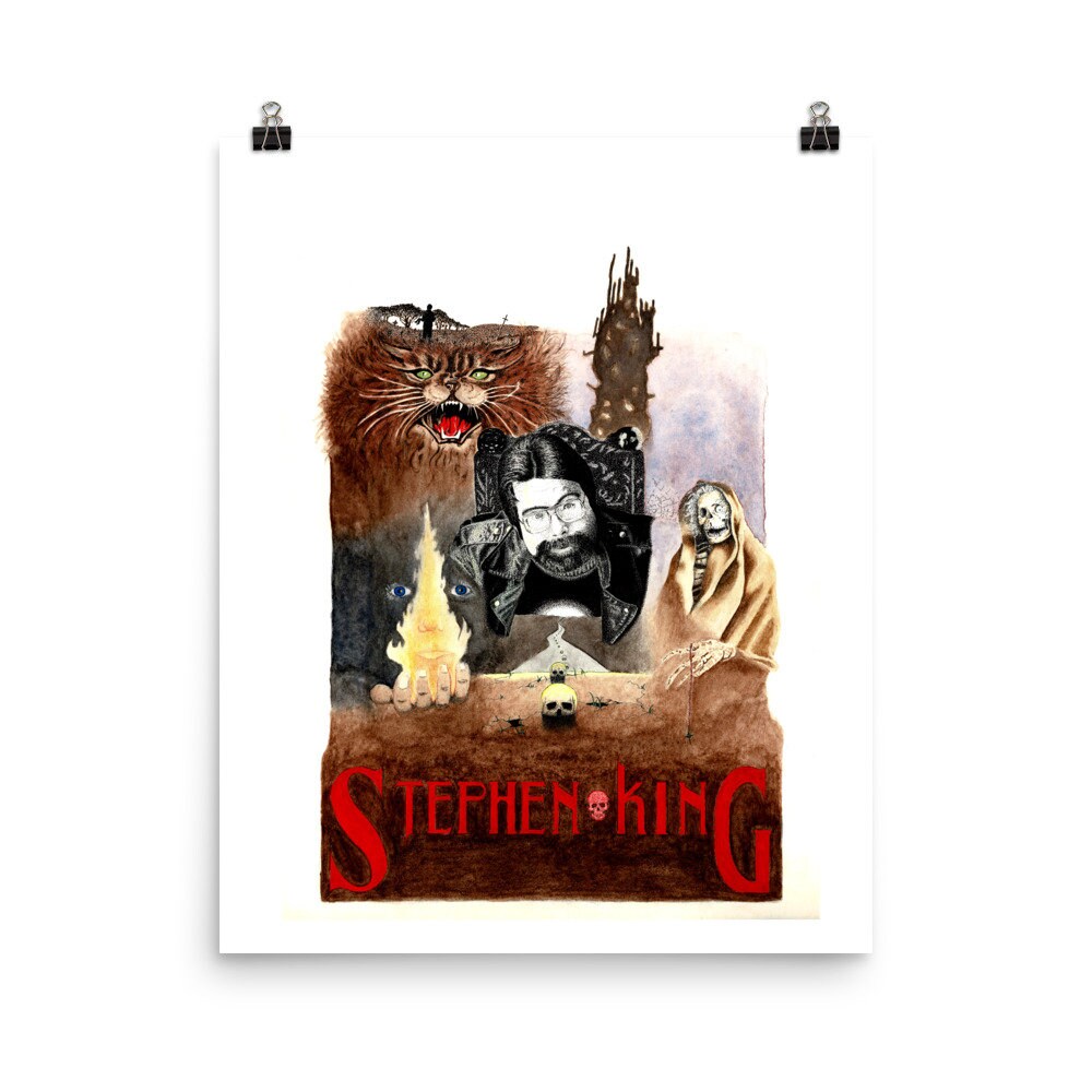 Stephen King - Mixed Media Poster Print - Etsy