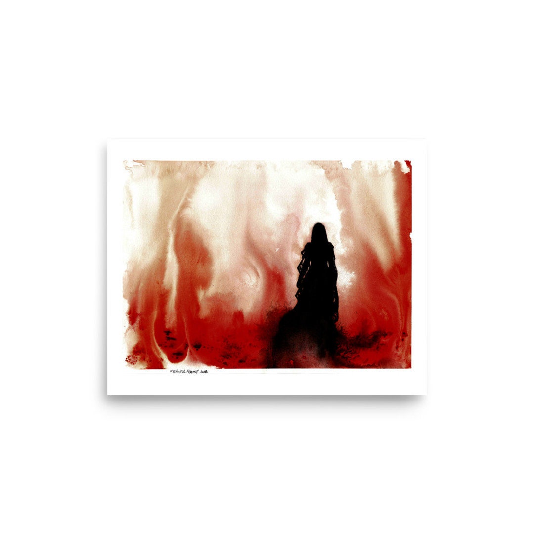 Red - Watercolor Poster Print - Etsy