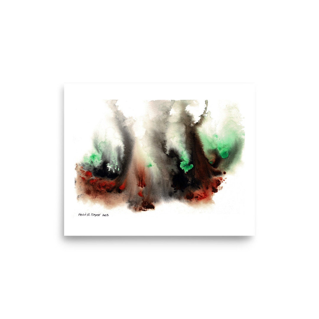 Abstract in Nature - Watercolor Poster Print - Etsy
