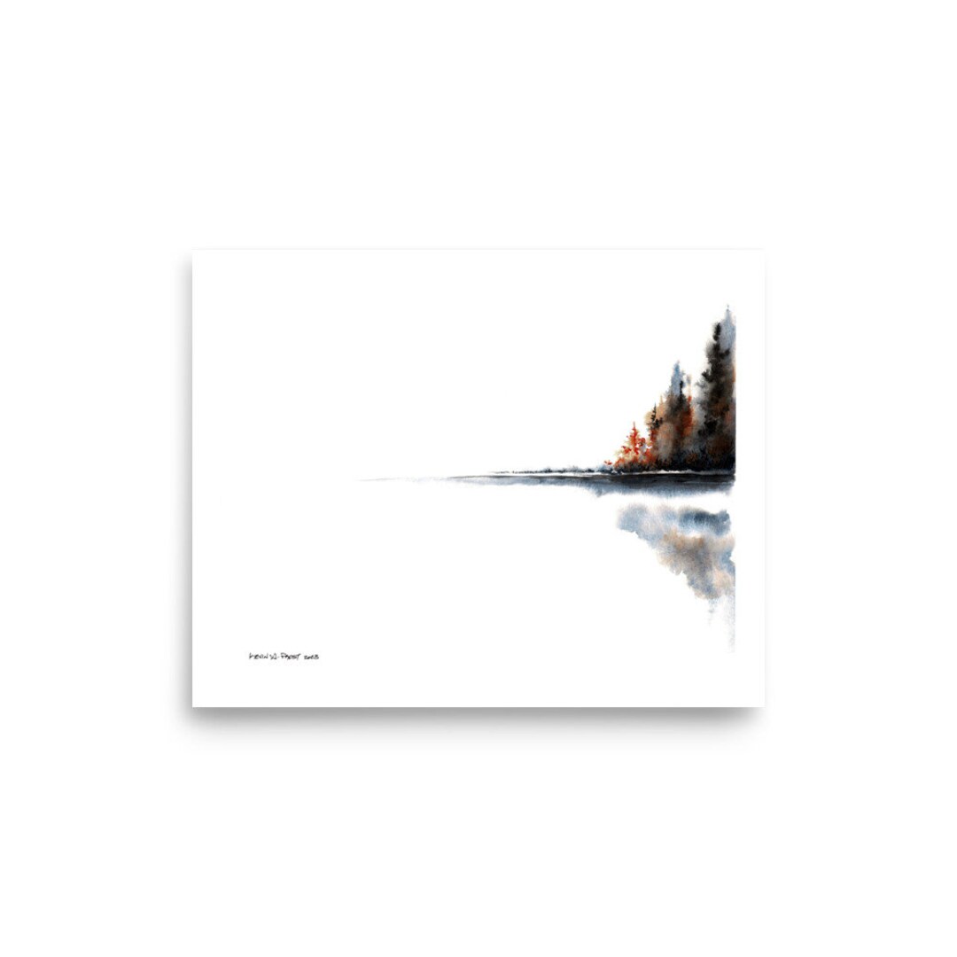 Simple Reflection Watercolor Print - Etsy