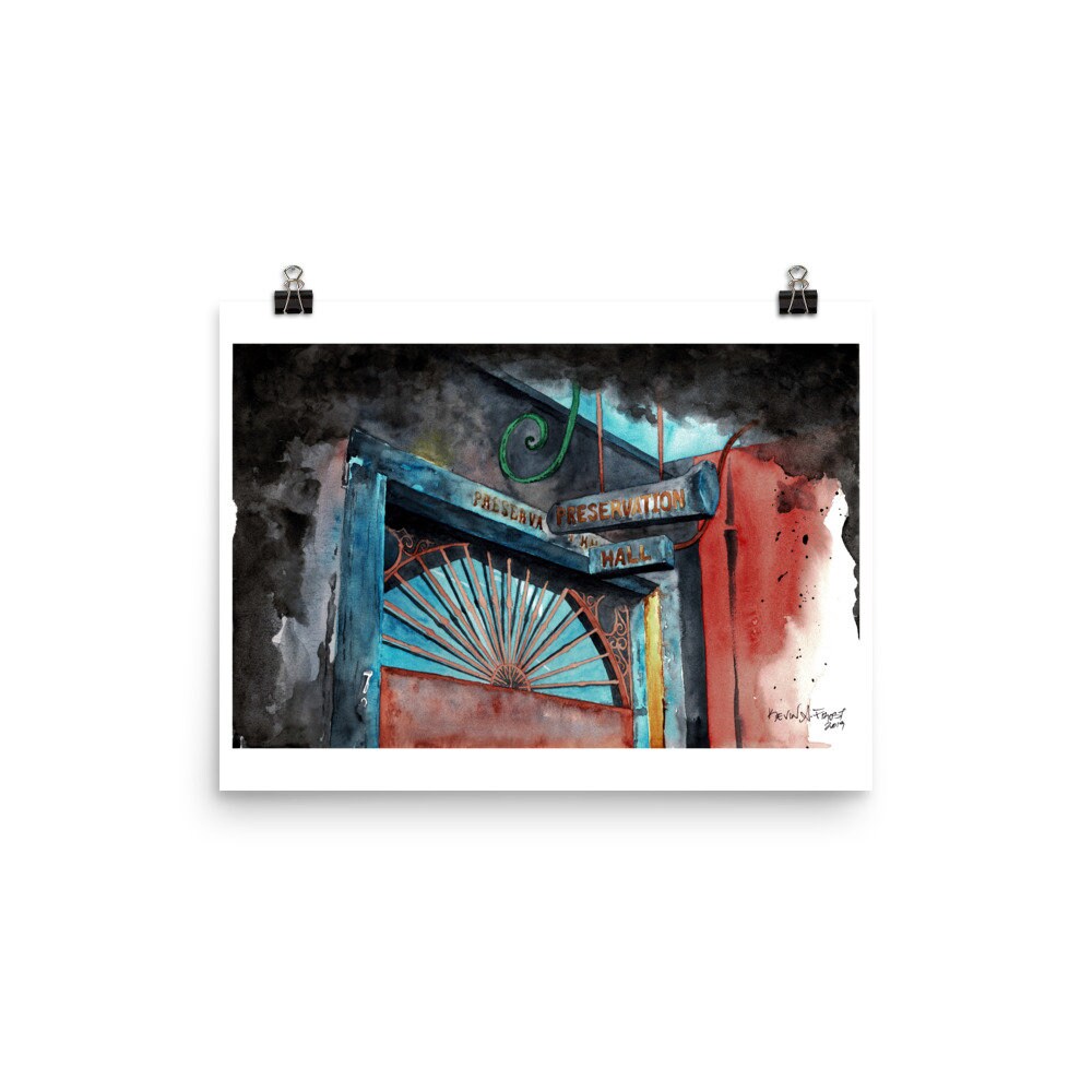 Preservation Hall Watercolor Poster Print - Etsy