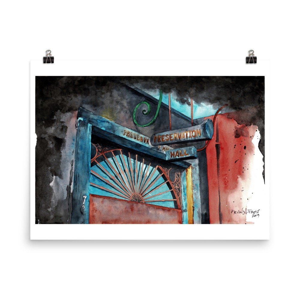 Preservation Hall Watercolor Poster Print - Etsy