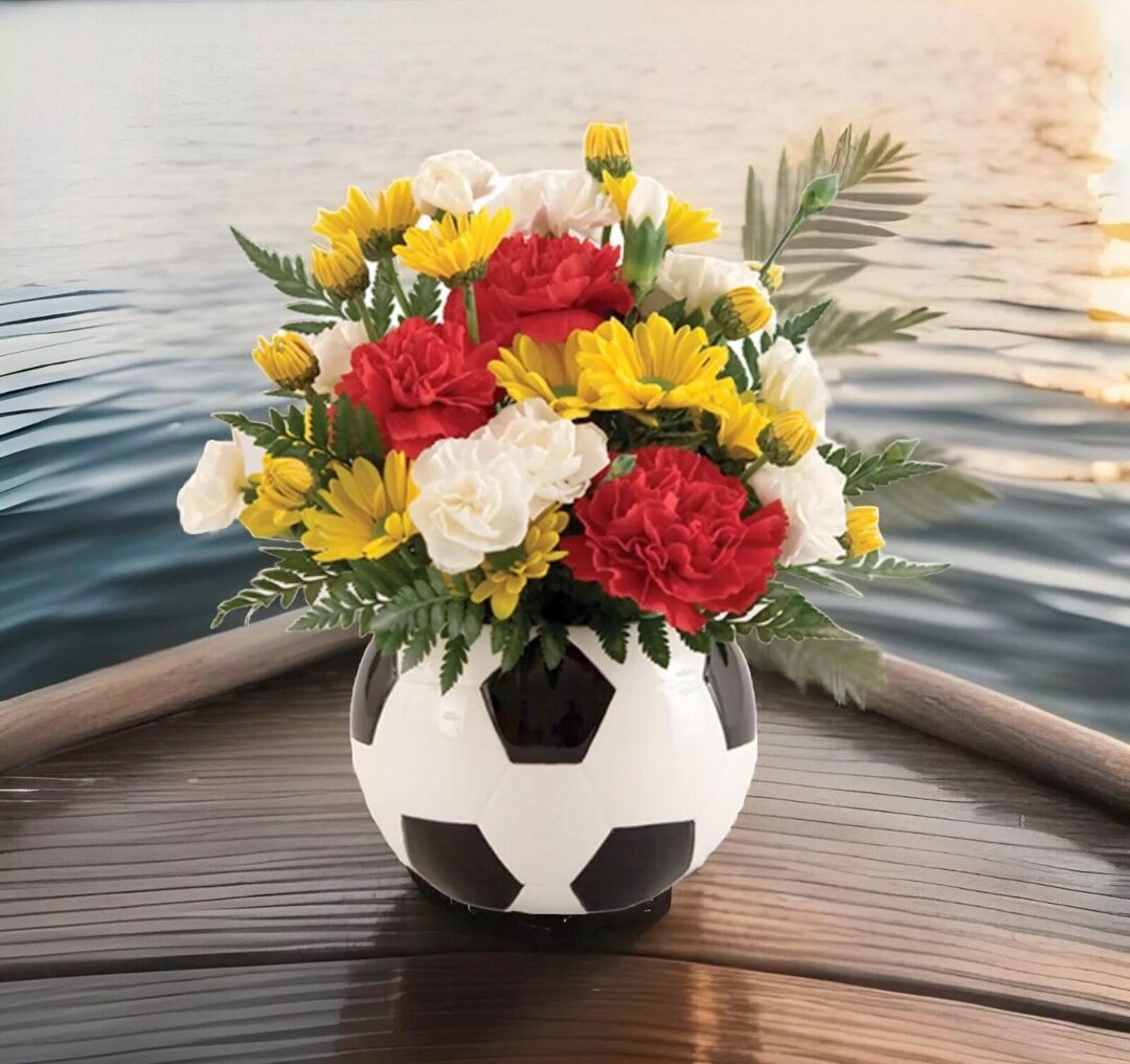 Ceramic Soccer Ball Planter Brand New in Box - Etsy