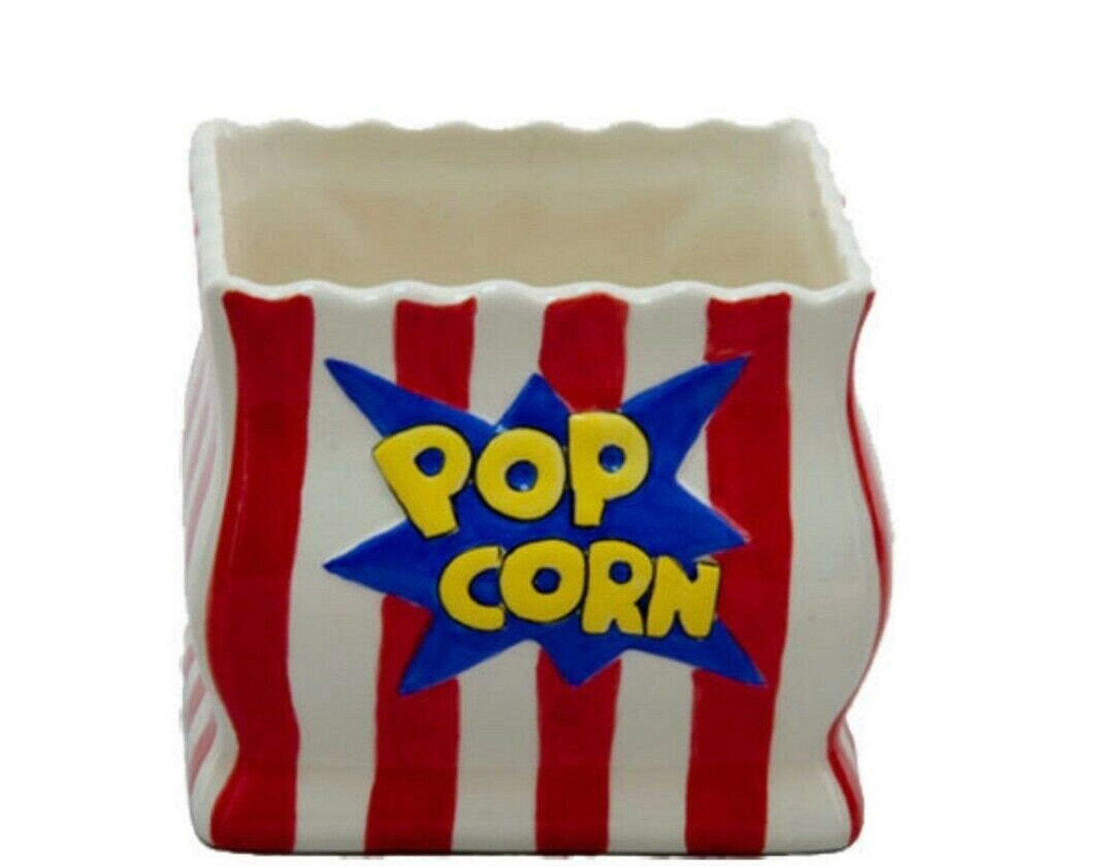 Ceramic Popcorn Container Planter/gift Basket/popcorn Dish/candy Dish ...