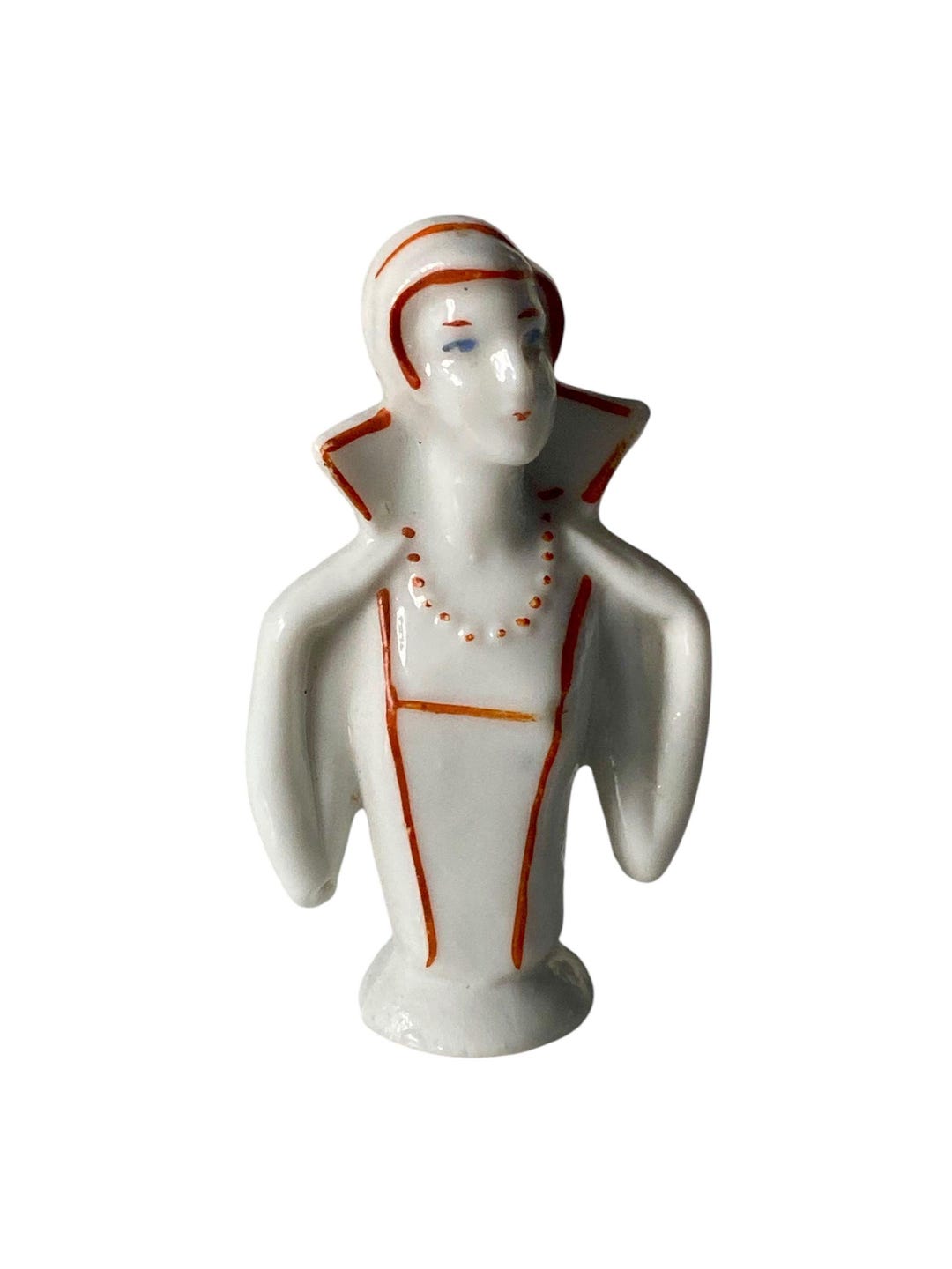 High Art Deco 1920s German Porcelain Stylised Flapper Lady Miniature ...