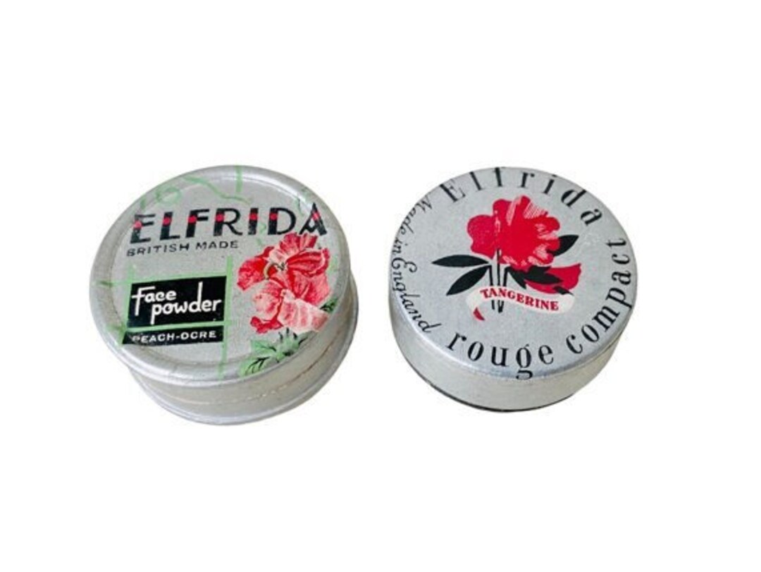 Vintage 1940's Elfrida Small Face Powder Box & Elfrida Rouge Compact Box Lot of 2 - Etsy