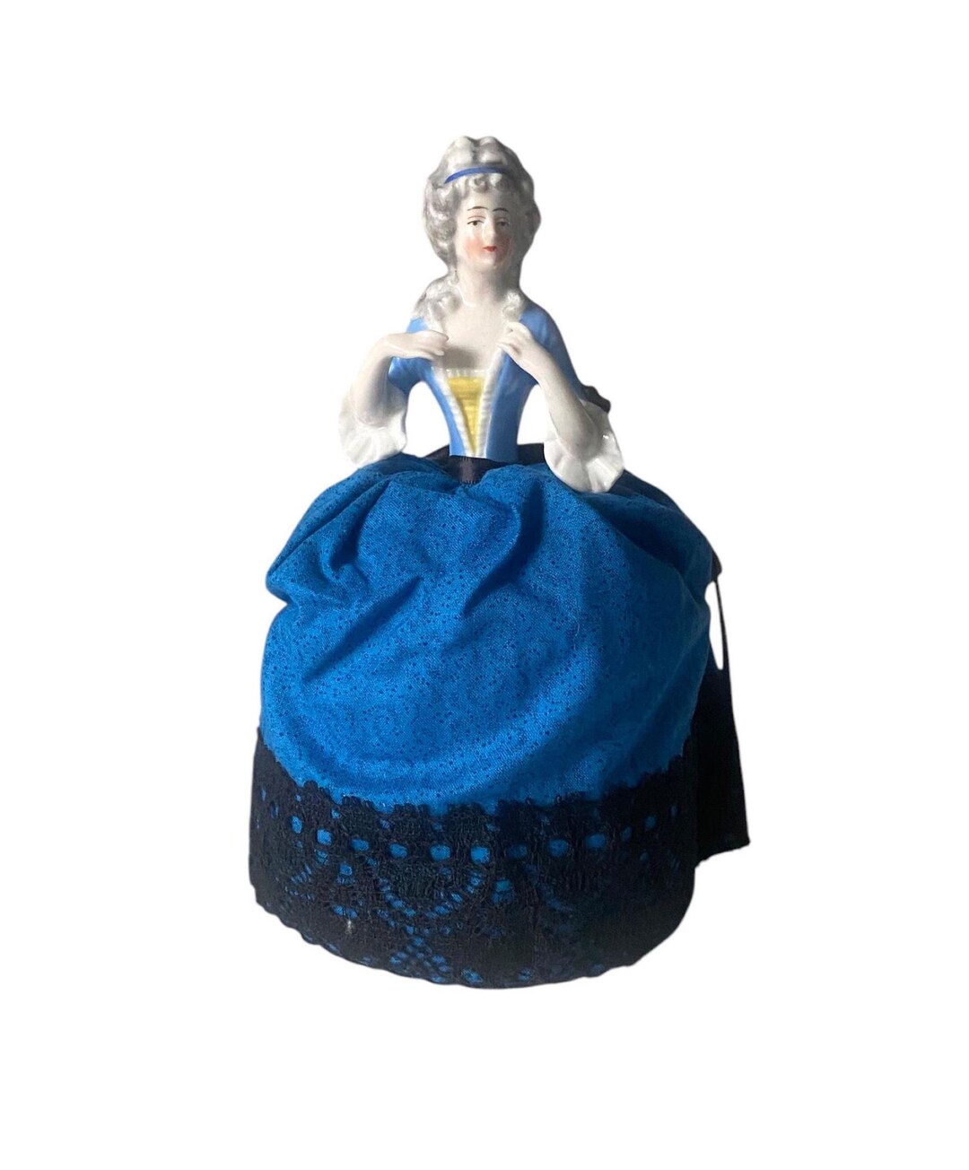 Antique German Porcelain Half Doll on Pin Cushion Base - Etsy