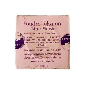 Art Deco 1930's Tokalon Paris France Face Powder Box Sealed and Full ...