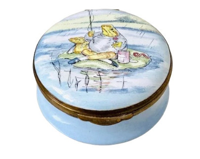Crummles English Enamel Trinket Pill Box Beatrix Potter Mr Jeremy Fisher - Etsy