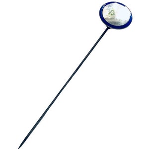 Antique Sterling Silver & Enamel Hinged Head Hat Pin - Etsy