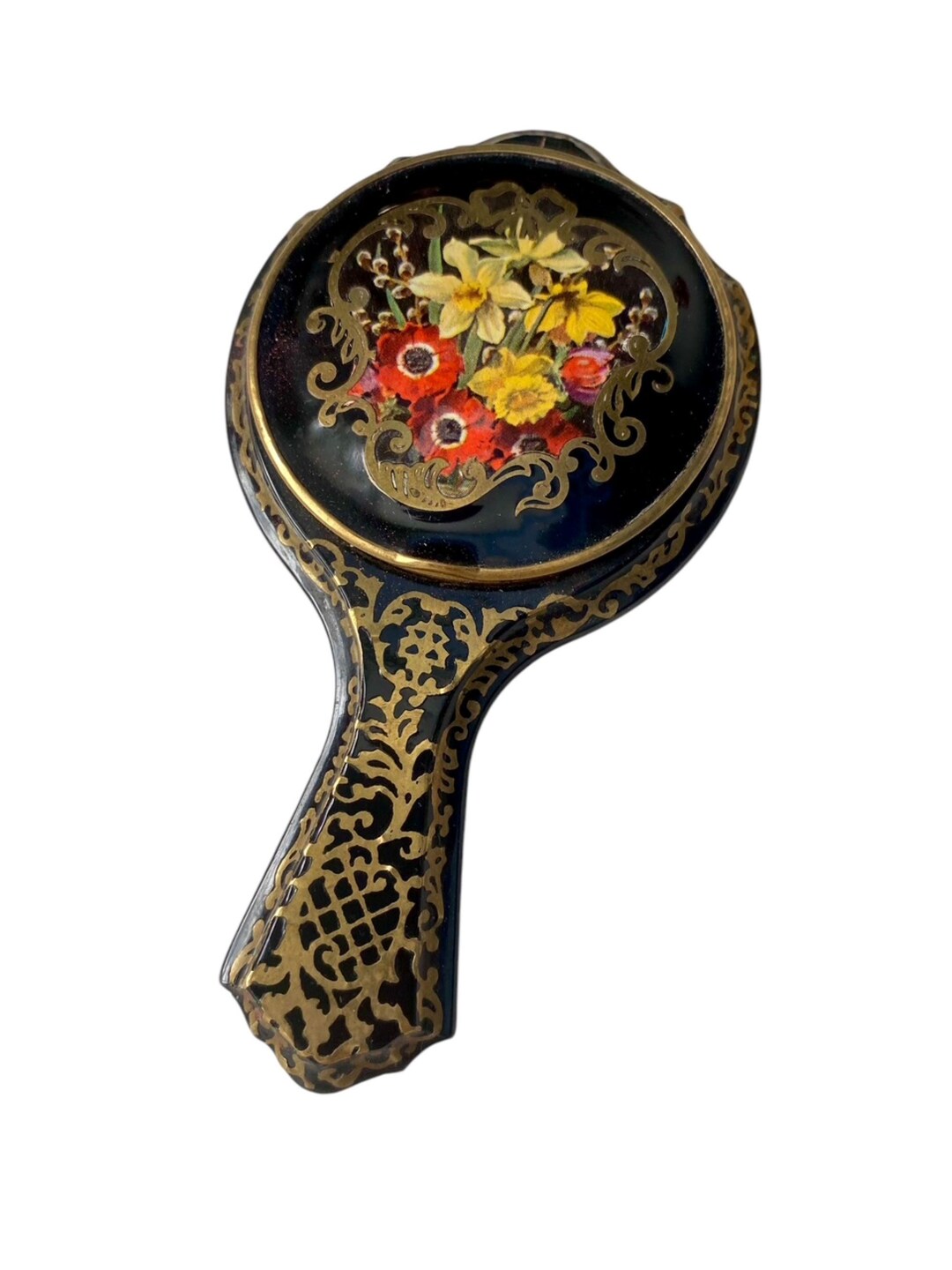 Hand Mirror Form Powder Compact French Celluloid Vintage 1950’s - Etsy