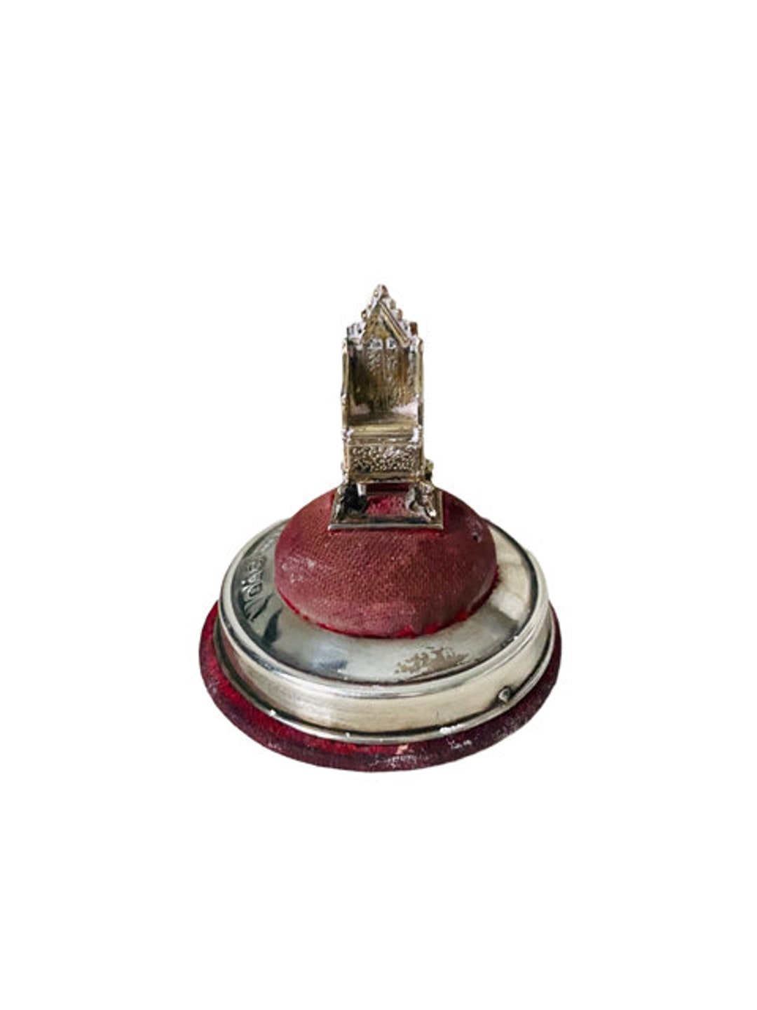 Antique Sterling Silver Coronation Chair Pin Cushion - Etsy