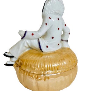 Art Deco Sitzendorf German Porcelain Lustre Glaze Pierrot With Mandolin ...