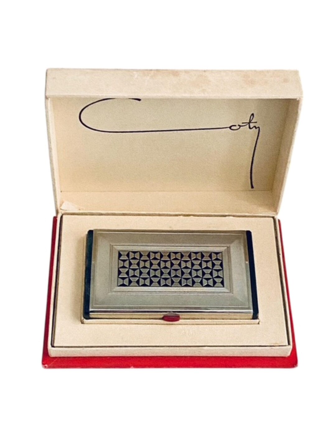 Art Deco Coty Powder & Rouge Compact: Unused Vanity Case With Original ...