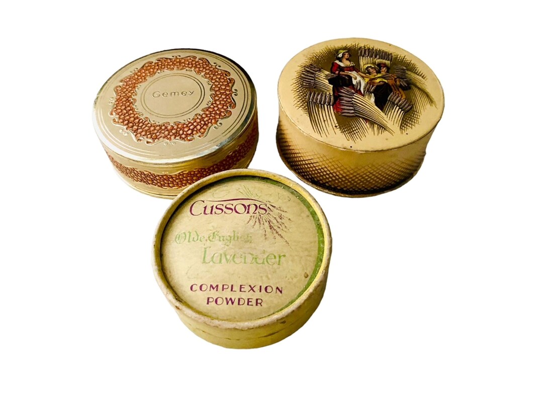 Lot of 3 Vintage 1940s / 50's Face Powder Boxes Make up Pressed Powder ...