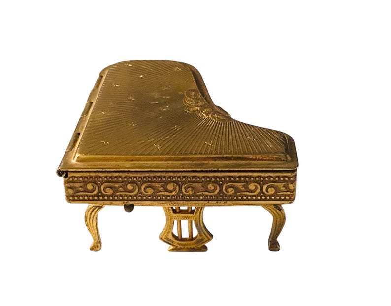 Pygmalion Sonata Grand Piano Form Musical Novelty Powder Compact Circa ...