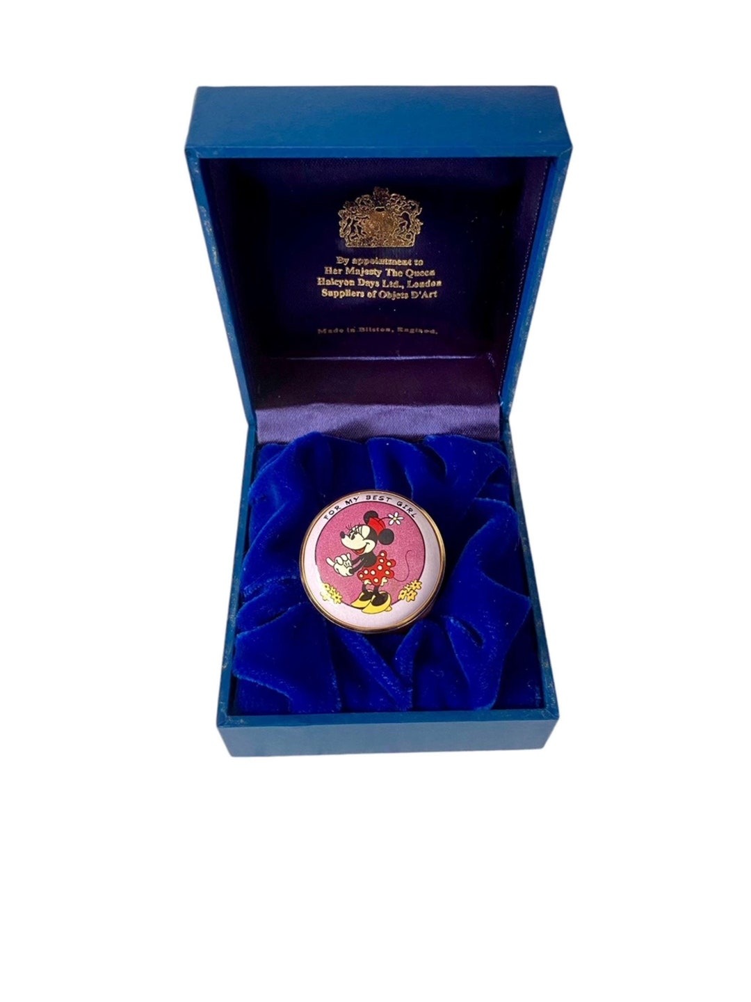 Halcyon Days English Enamels Disney Pill Pot Box Minnie Mouse "for My ...