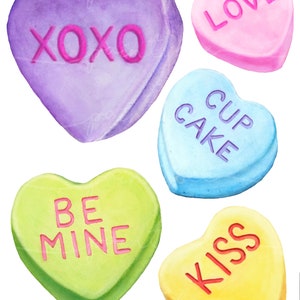 Candy Clipart, Valentine SVG, Heart SVG, Valentine Clipart, Watercolor ...