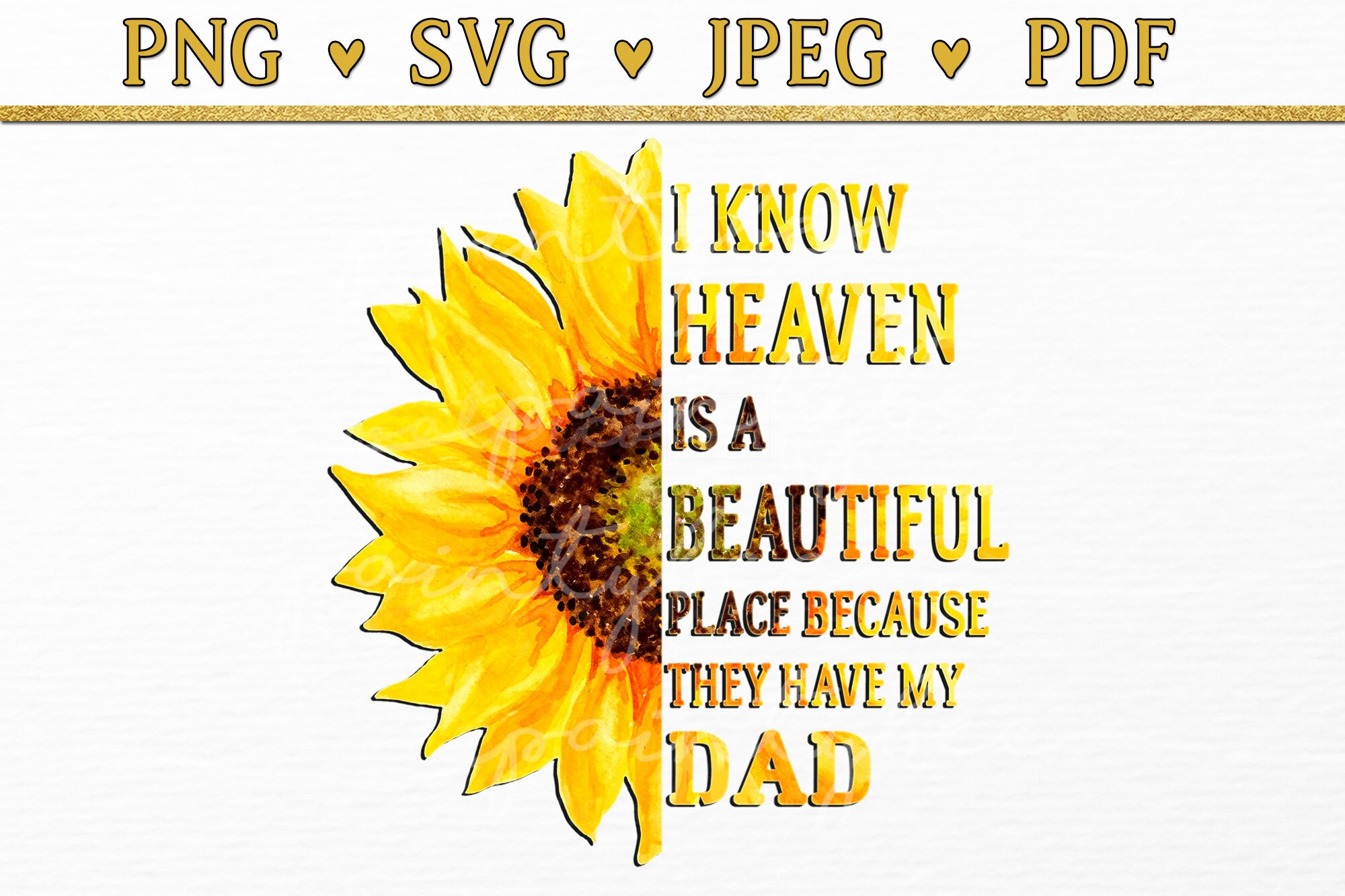 Dad Memorial Svg in Memory of Dad Svg Dad in Heaven Png - Etsy