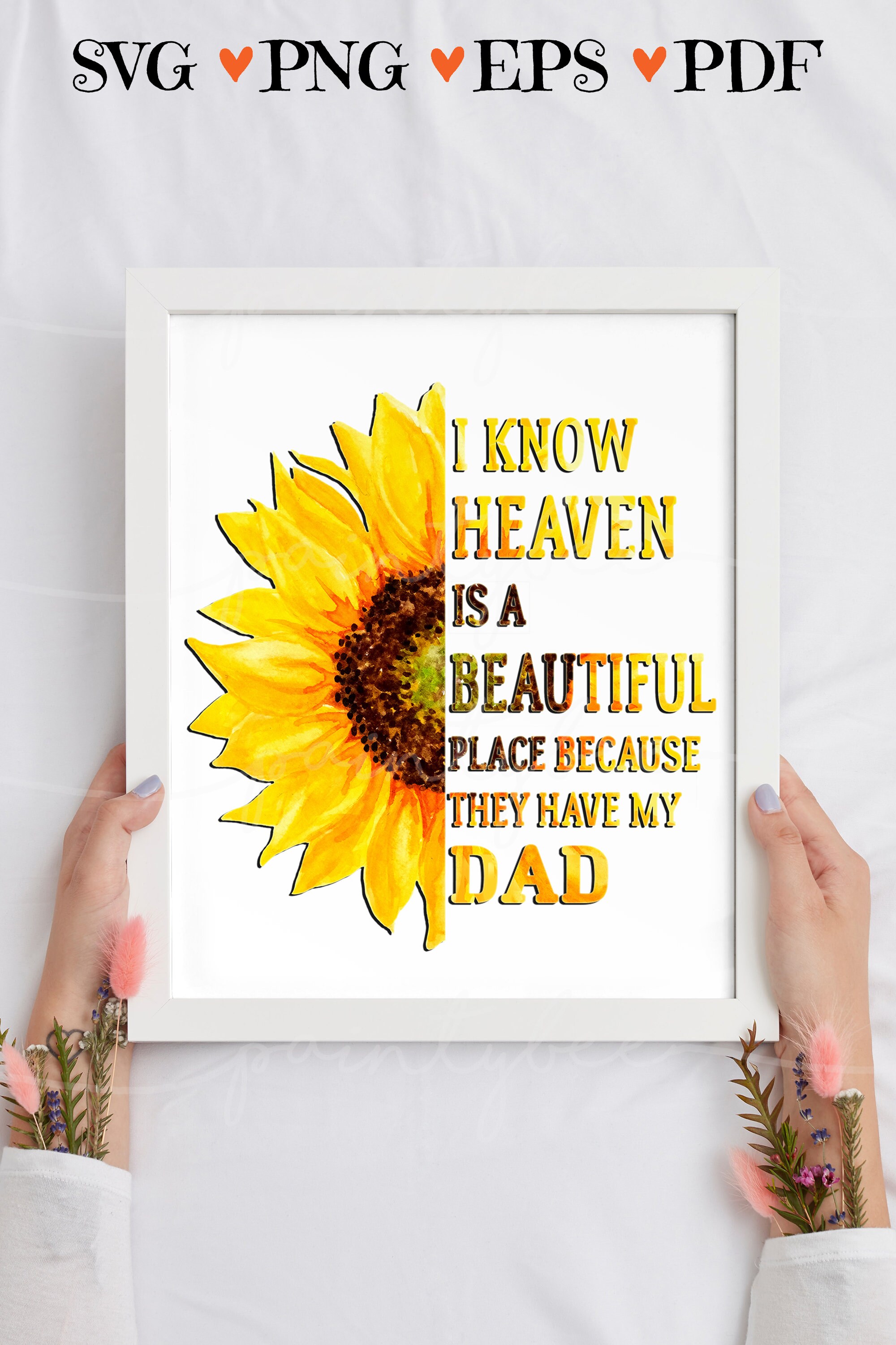 Dad Memorial Svg in Memory of Dad Svg Dad in Heaven Png - Etsy