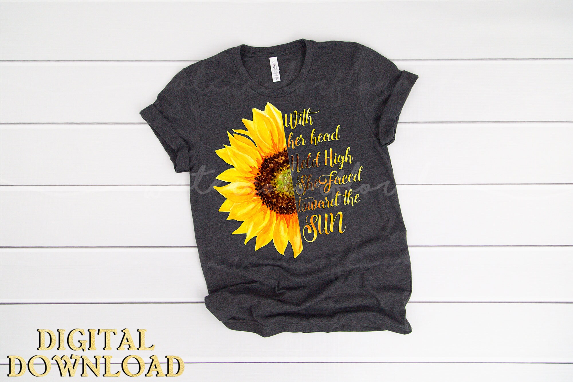 Watercolor Sunflower Clipart Sunflower SVG Girl Power Svg | Etsy