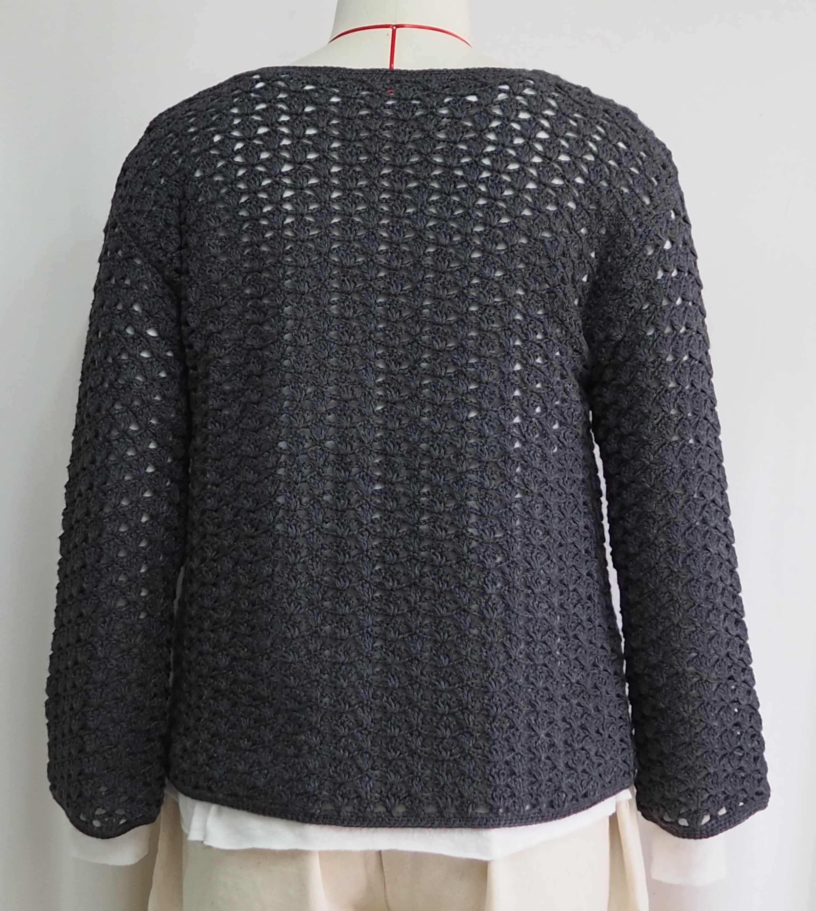 For Her Crochet Cotton Cardigan With Coconut Shell Buttons. Handmade ...