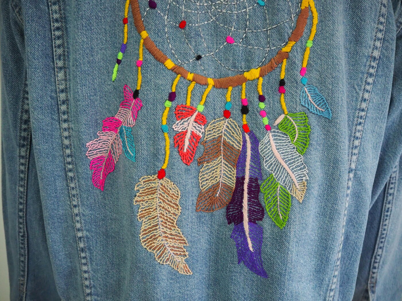 Jean Jacket Women Denim Jacket Hand Embroidered Jean Jacket - Etsy UK