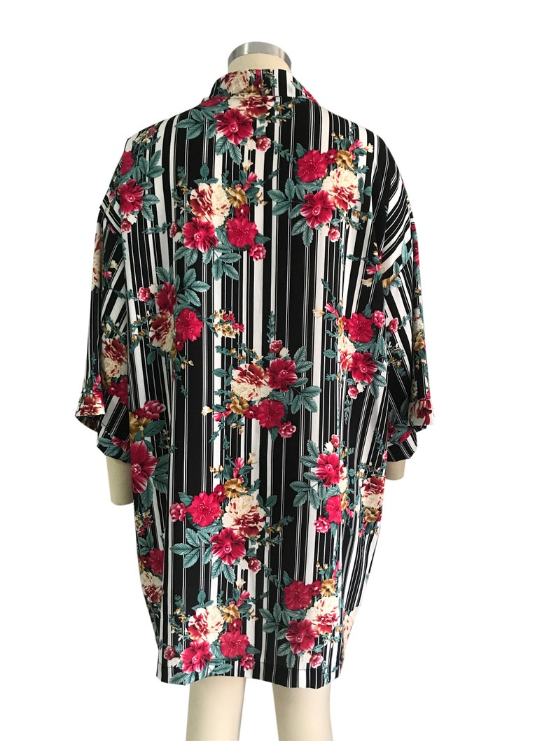 Rayon Kimono Robe Cardigan Cover up Printed Spun Rayon Oversize Jacket ...