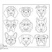Blackwork Dog Sampler - Modern Cross Stitch Pattern PDF File - Instant ...