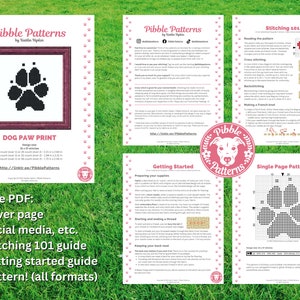 Natural Beauty Pitbull - Modern Cross Stitch Pattern PDF - Instant ...