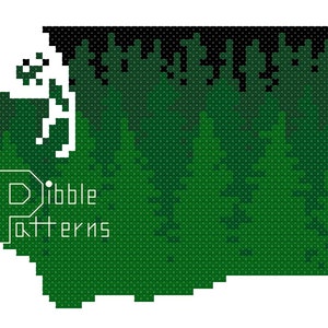 Washington State - the Evergreen State - Modern Cross Stitch Pattern ...