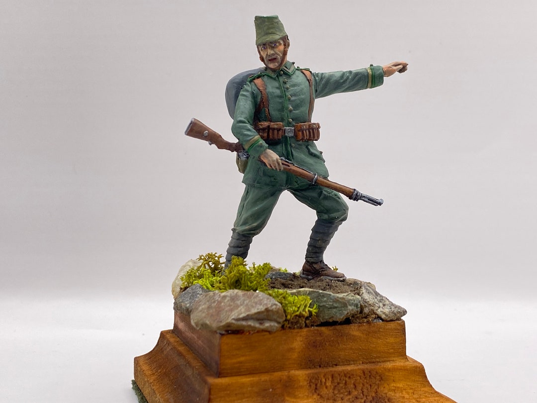 German Toy Soldiers Infantryman WW1 Hand Painted Toy Soldier 1/32 Scale ...