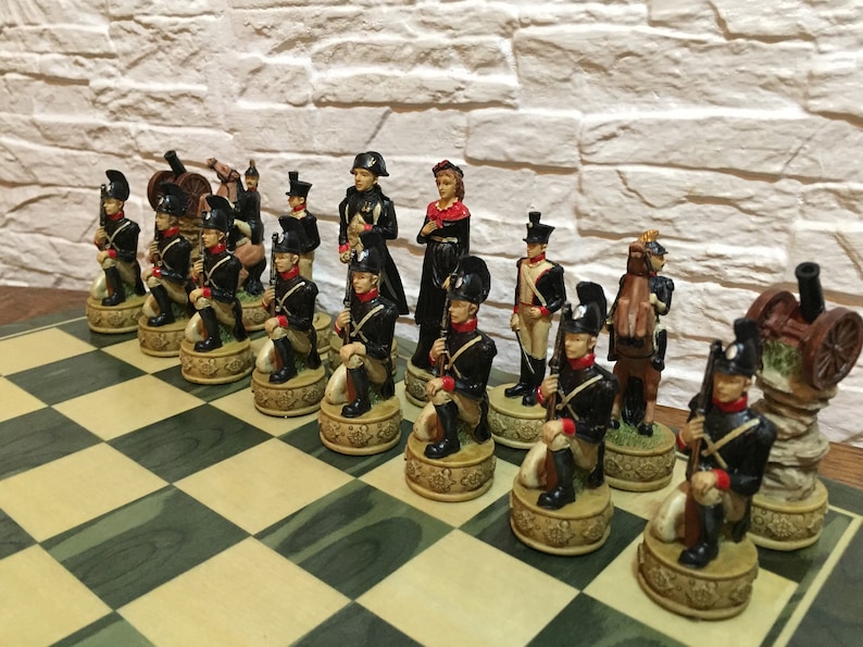 Chess Battle of Borodino Italian Chess Wooden Chess Chess | Etsy